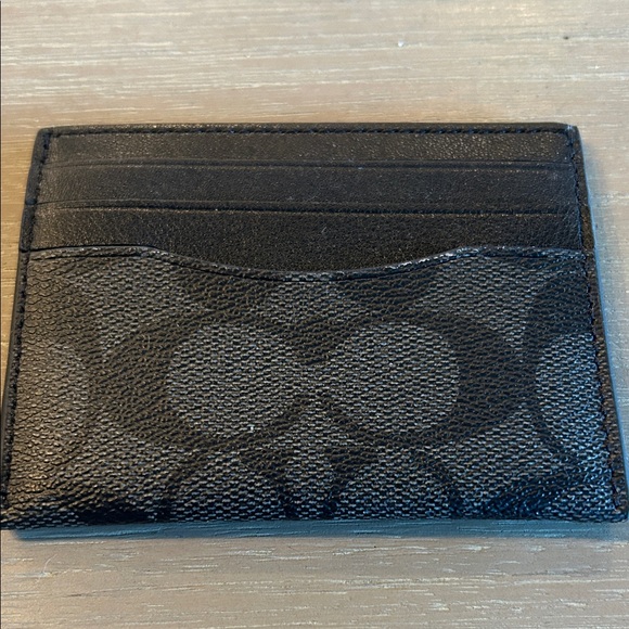 Coach | Accessories | Coach Signature Black Card Holder | Poshmark